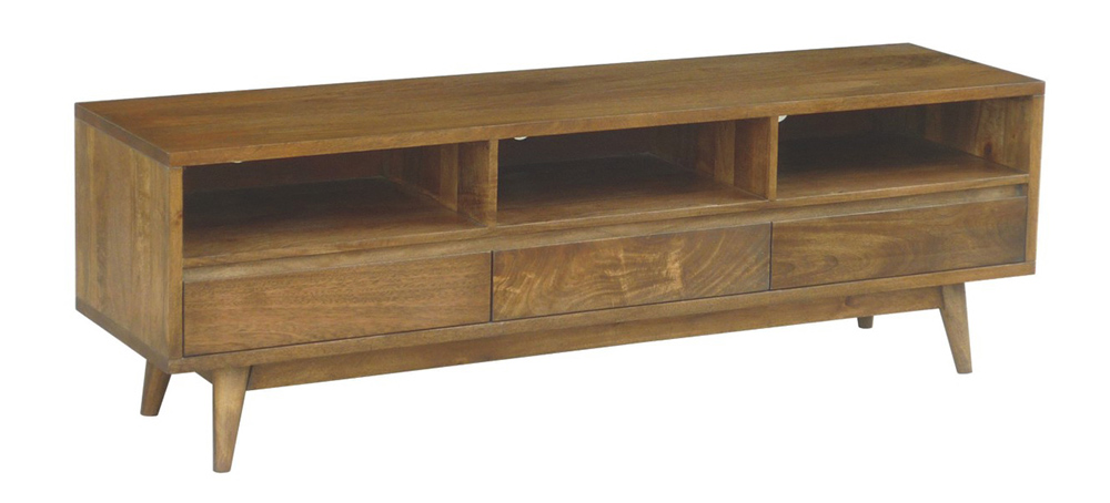 Retro 3 Drawer Hardwood TV Unit, Sydney Furniture Factory